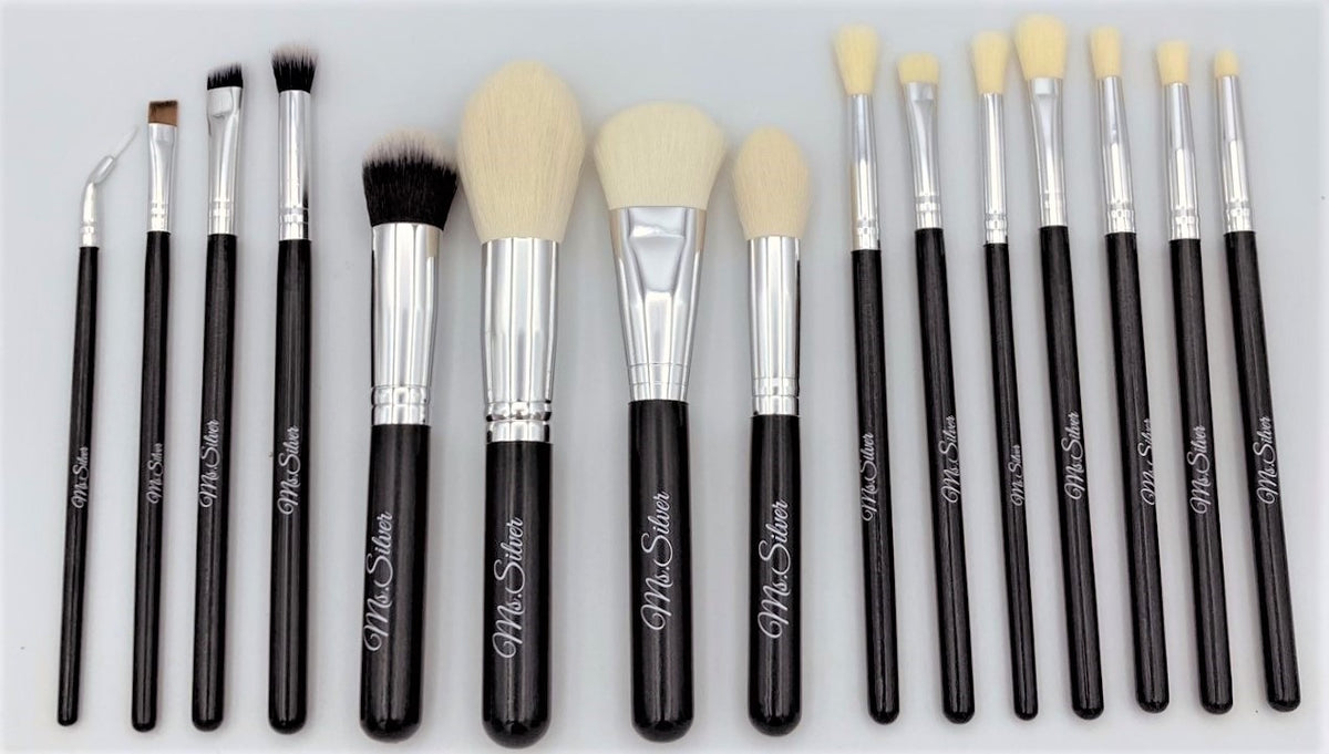 NEW! 15 piece Brush Set – Ms.Silver Cosmetics